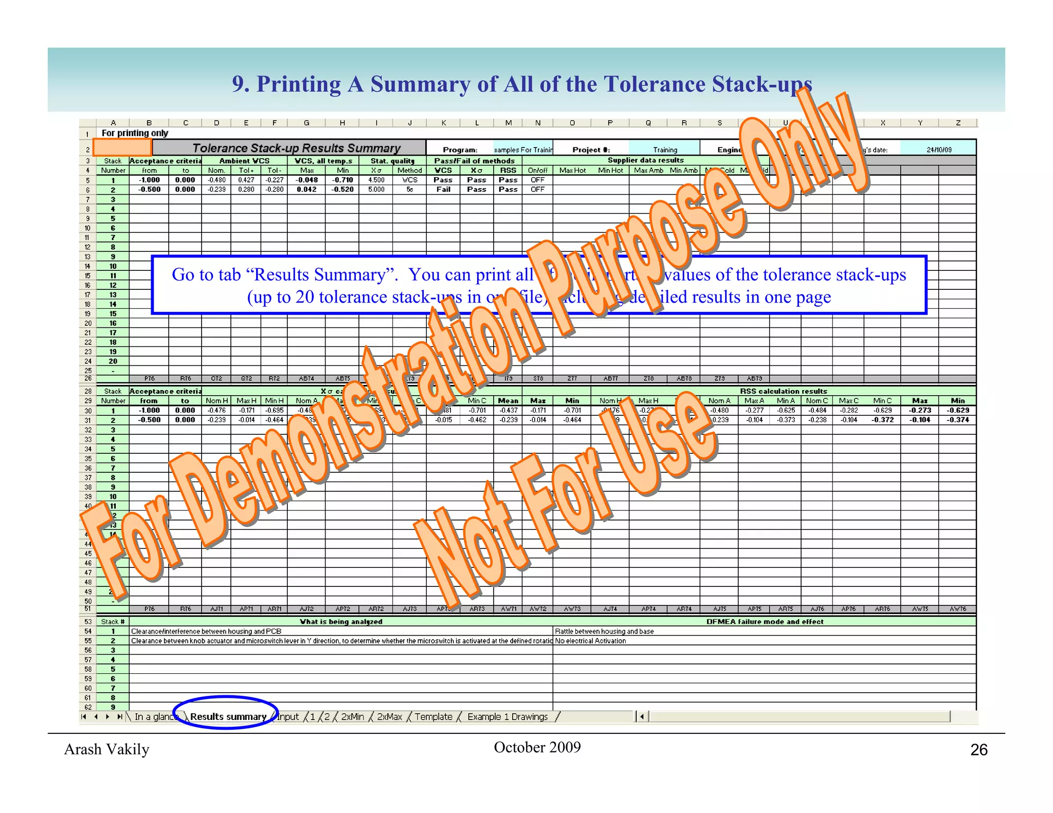 Performing Tolerance Stack Ups Using Automated Excel Calculator By ...
