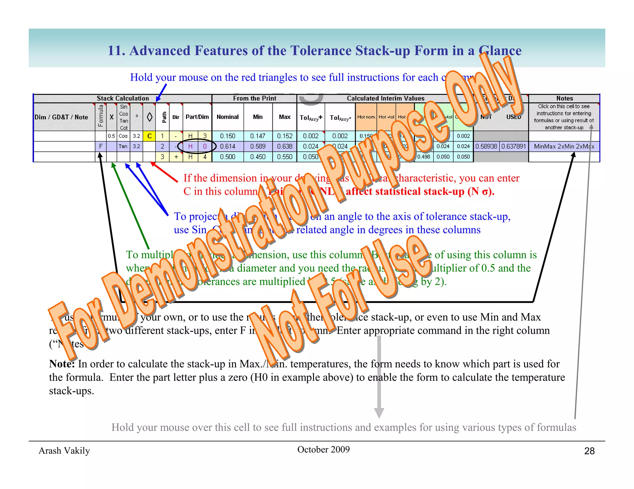 Performing Tolerance Stack Ups Using Automated Excel Calculator By ...