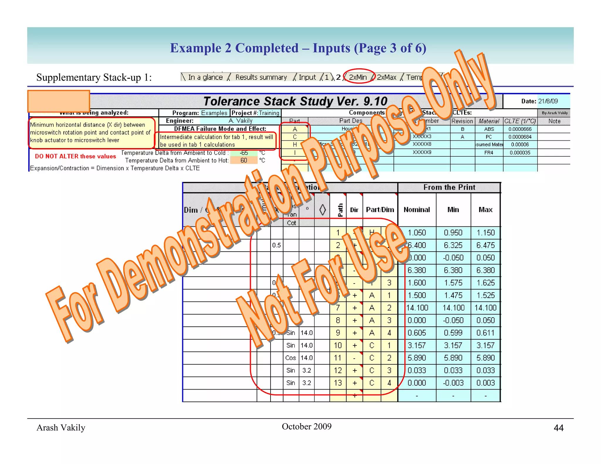 Performing Tolerance Stack Ups Using Automated Excel Calculator By ...