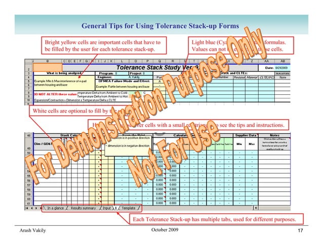 Performing Tolerance Stack Ups Using Automated Excel Calculator By ...