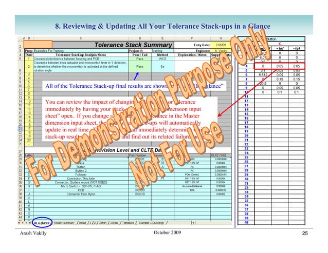 Performing Tolerance Stack Ups Using Automated Excel Calculator By ...