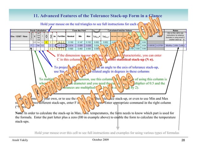 Performing Tolerance Stack Ups Using Automated Excel Calculator By ...
