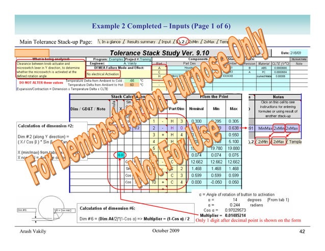 Performing Tolerance Stack Ups Using Automated Excel Calculator By ...