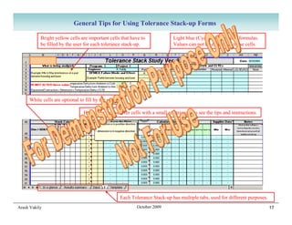 Performing Tolerance Stack Ups Using Automated Excel Calculator By ...