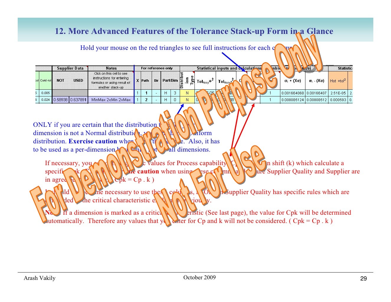 Performing Tolerance Stack Ups Using Automated Excel Calculator By Ar