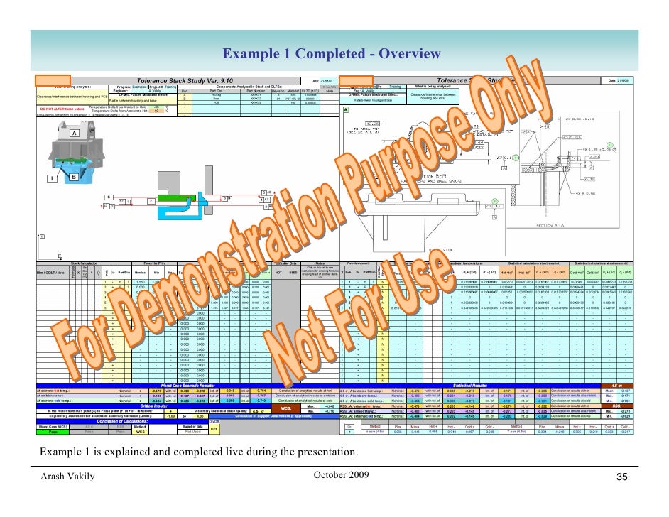 Performing Tolerance Stack Ups Using Automated Excel Calculator By Ar…