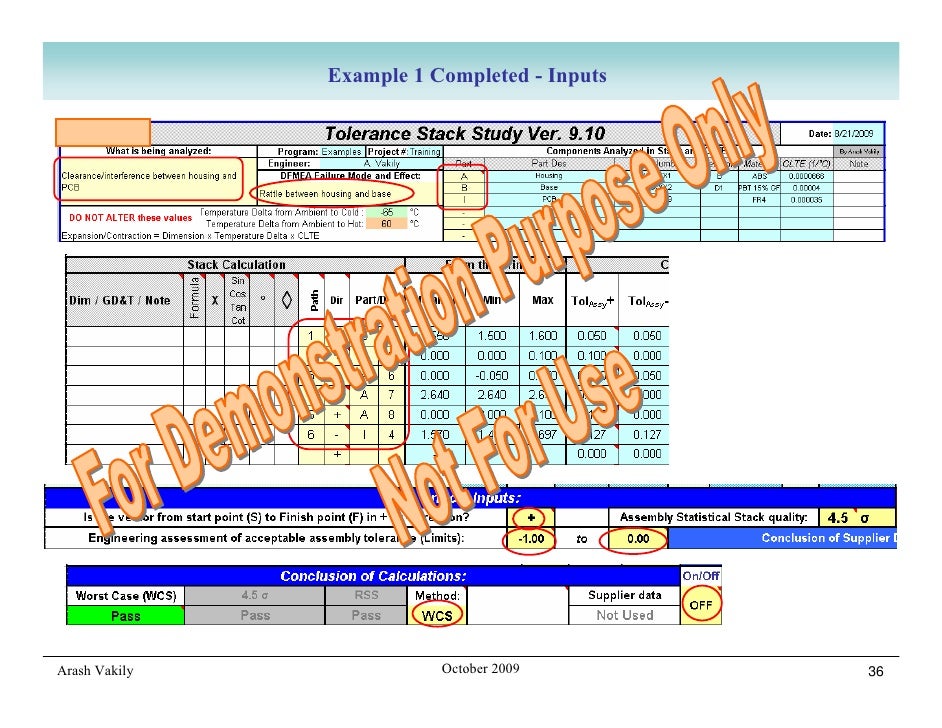 Performing Tolerance Stack Ups Using Automated Excel Calculator By Ar…