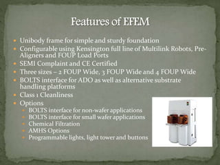 EFEM - Equipment Front End Module - Kensingtonlabs | PPTX