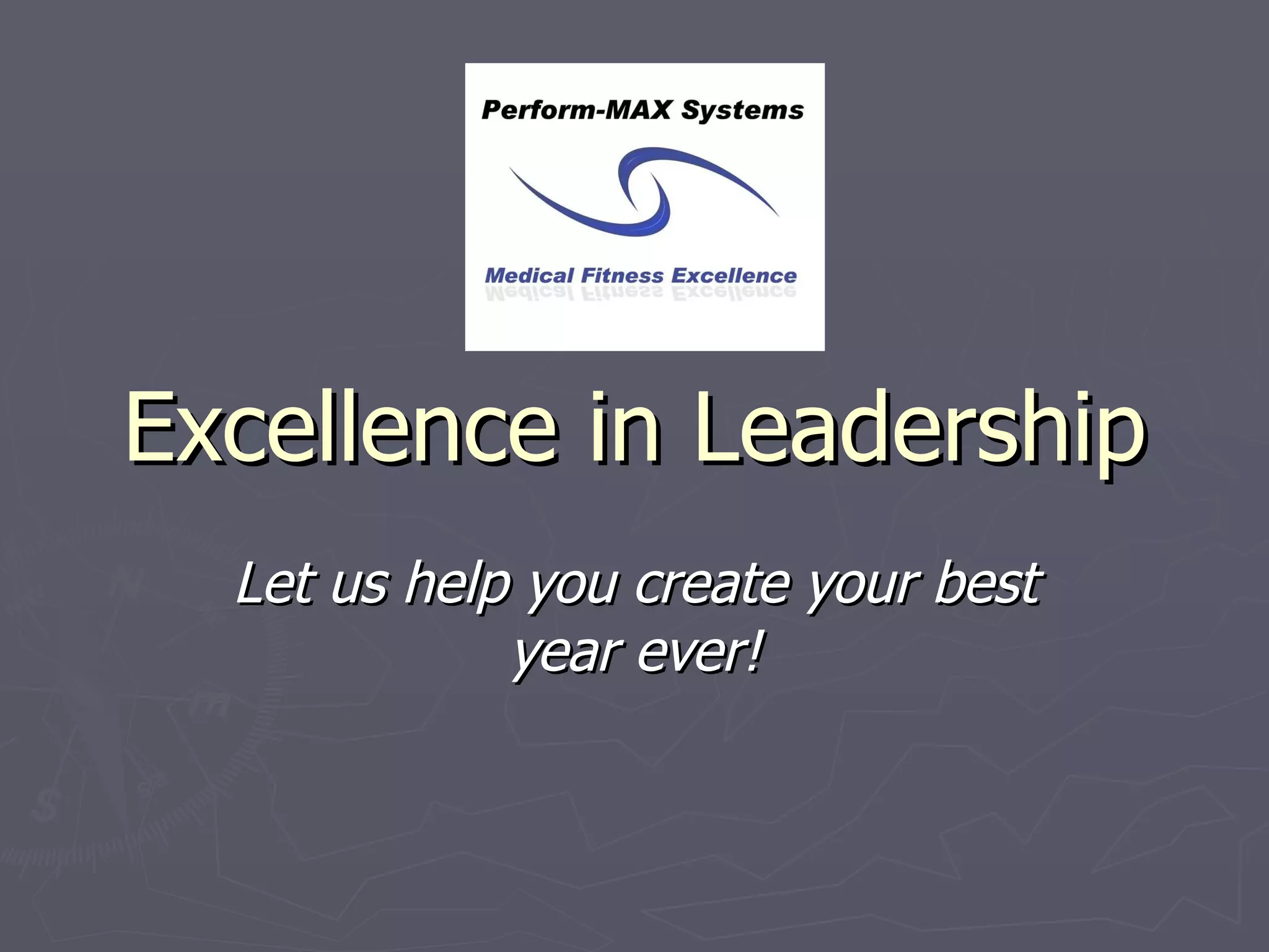 Perform Max Overview - Medical Fitness Excellence | PPT