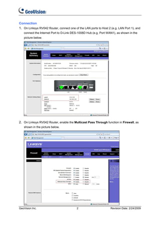 GeoVision : CCTV Solutions : Multicast solutions | PDF