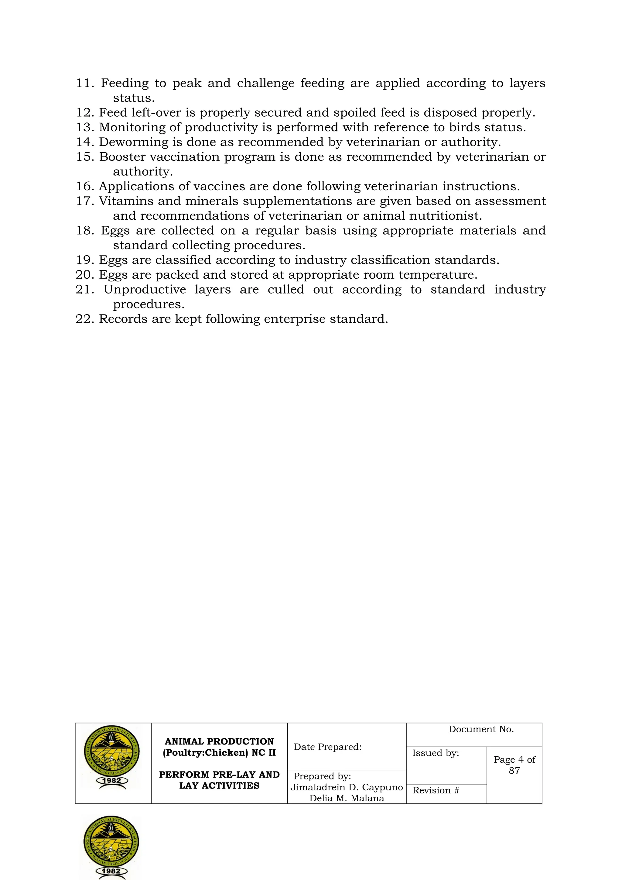 PERFORM PRE-LAY final for poultry chicken.doc