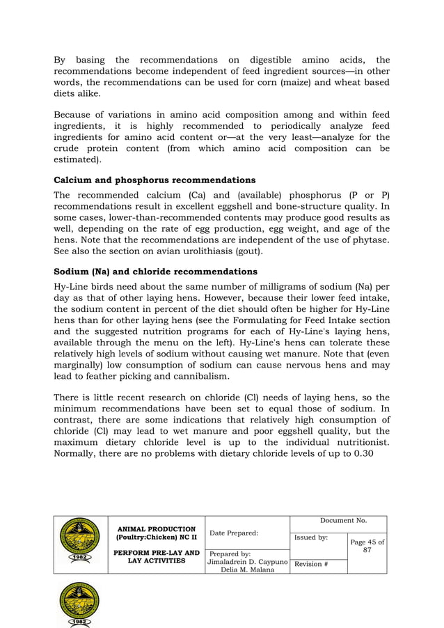 PERFORM PRE-LAY final for poultry chicken.doc