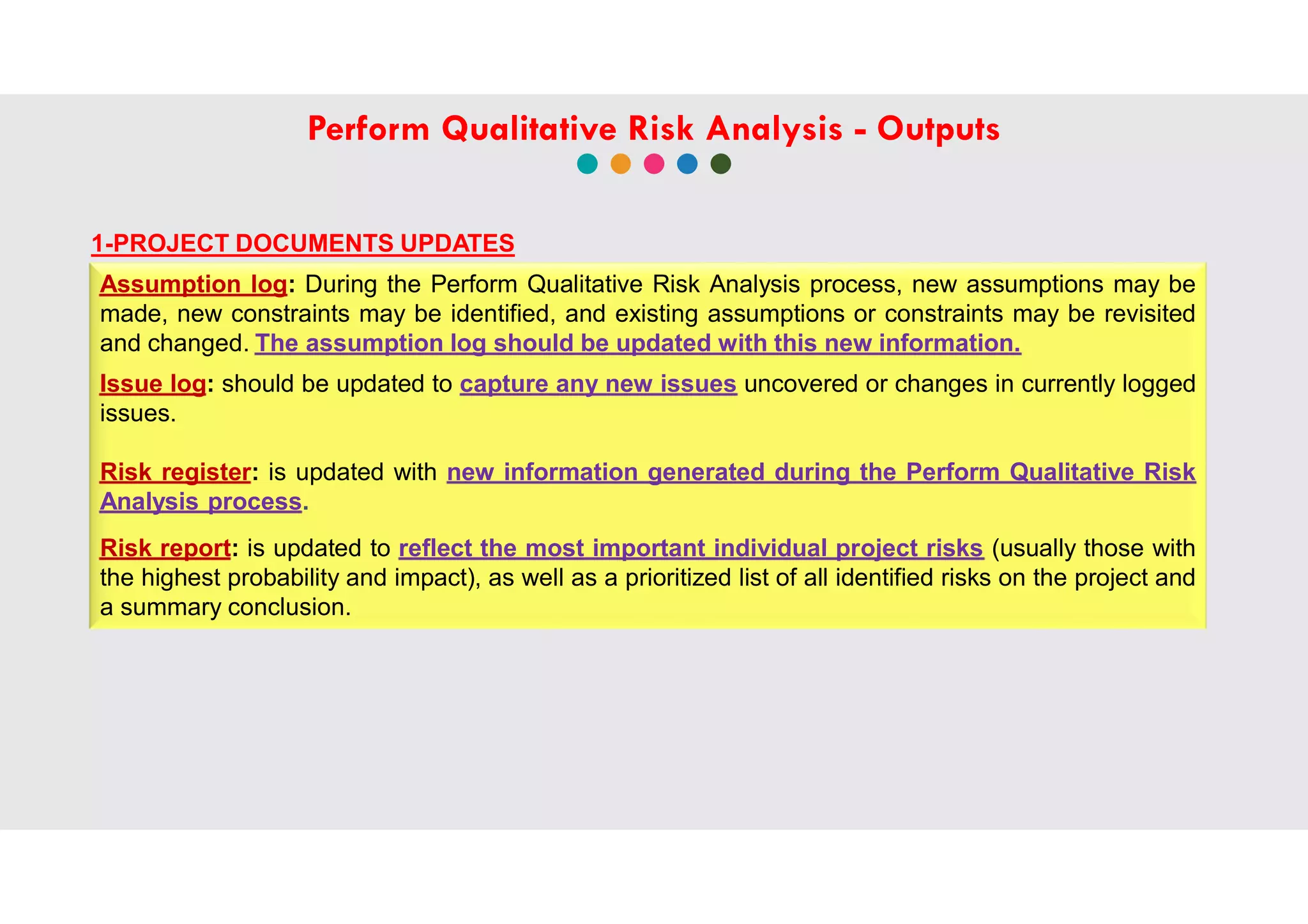 Perform qualitative risk analysis | PDF