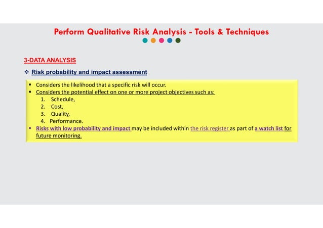 Perform qualitative risk analysis | PDF