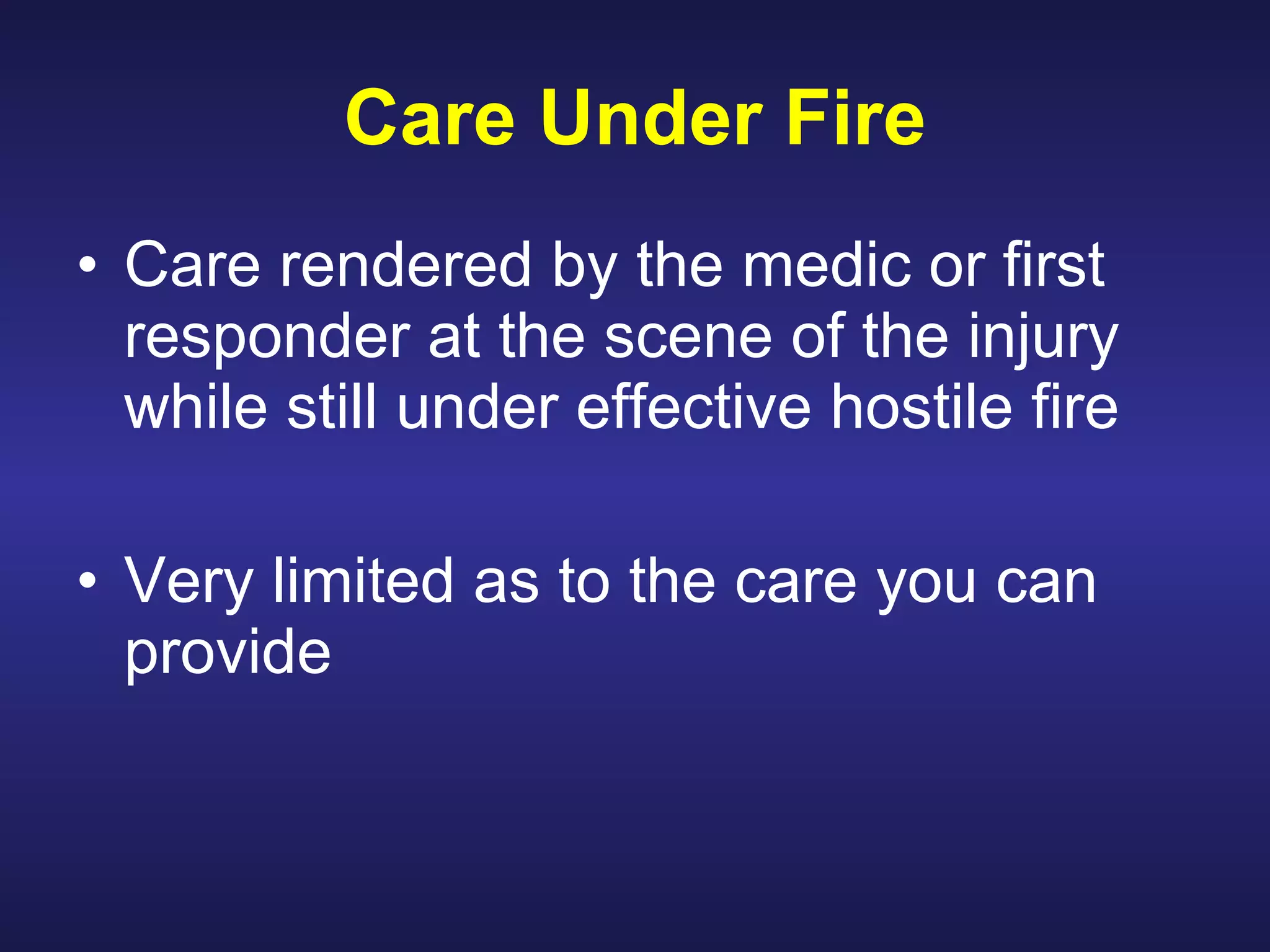 Perform tactical combat casualty care | PPT