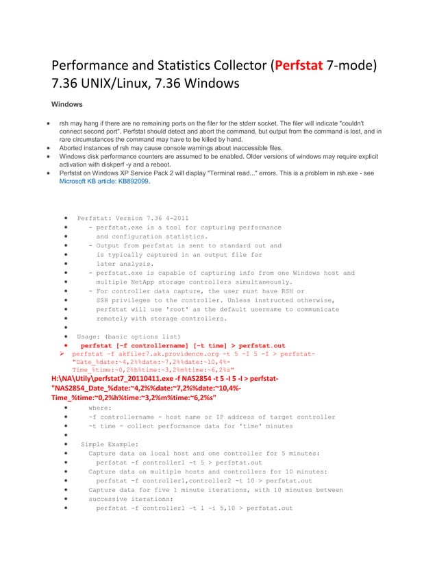 Perf stat windows | PDF