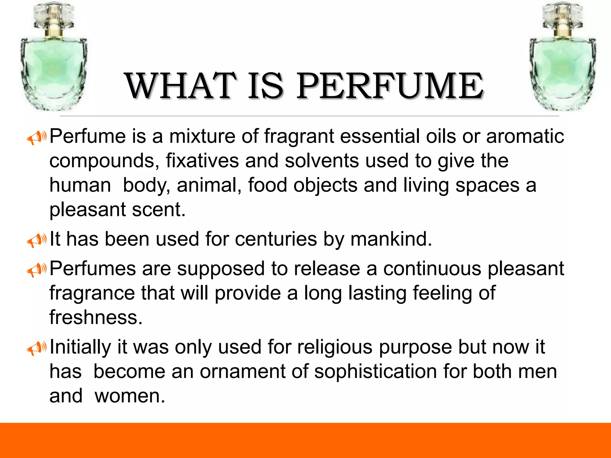 PERFUMES & PERFUME INGREDIENTS CAUSING ALLERGIC REACTION | PPTX