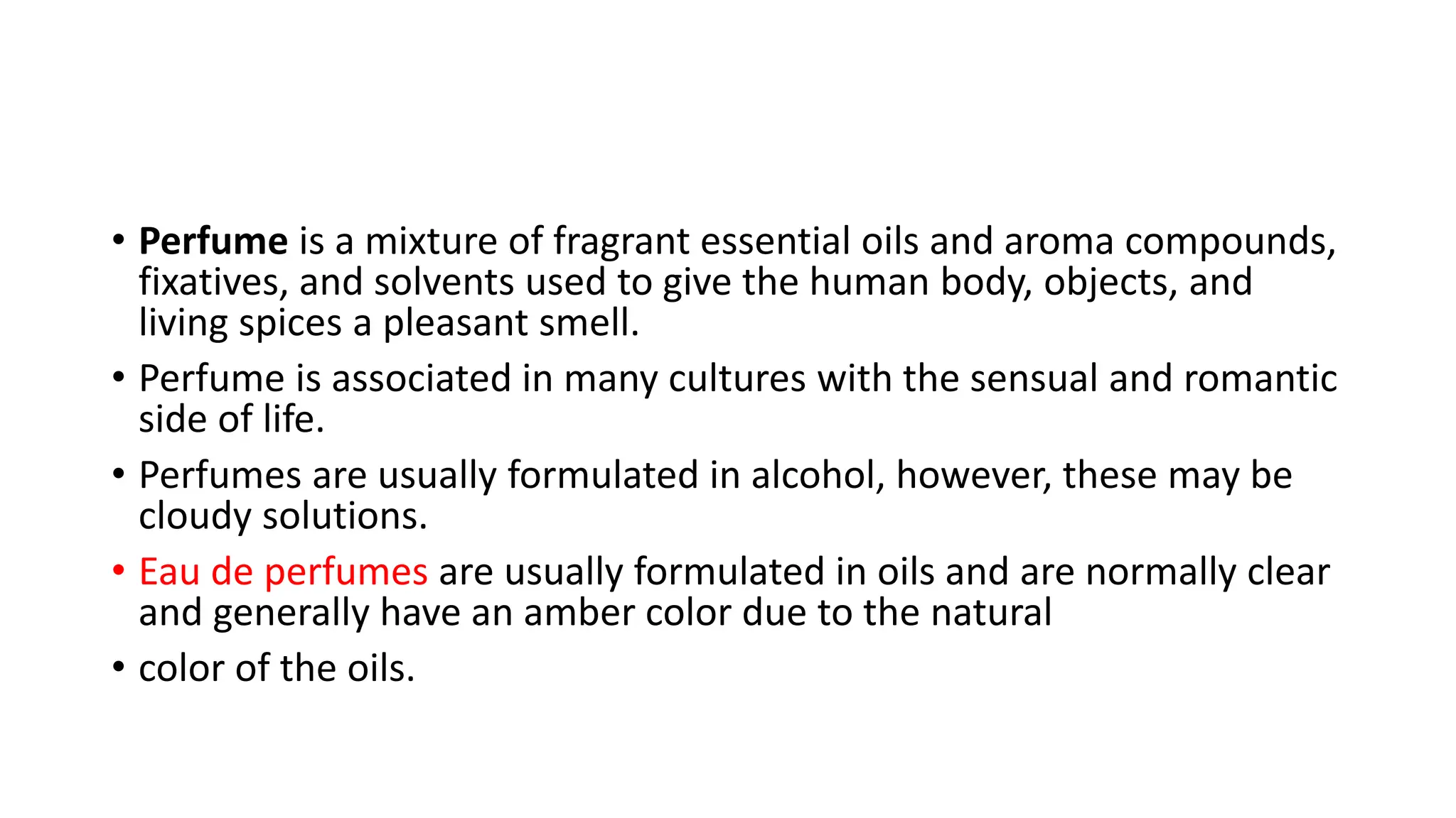 Perfume.M.Pharm 2nd sem.Cosmetics & Cosmoceutucals | PDF