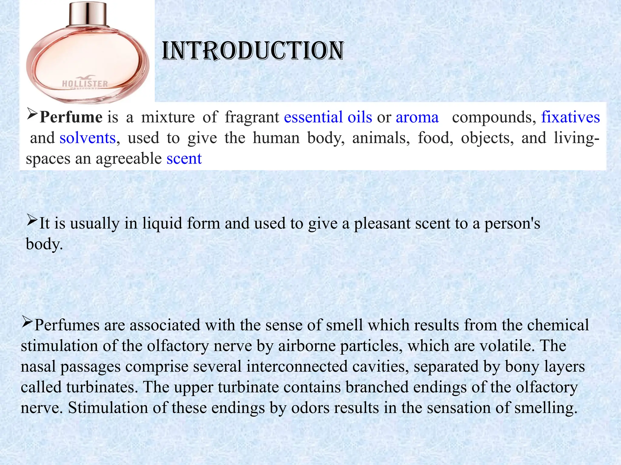 perfumes in cosmetics for M Pharm sem 2.pptx