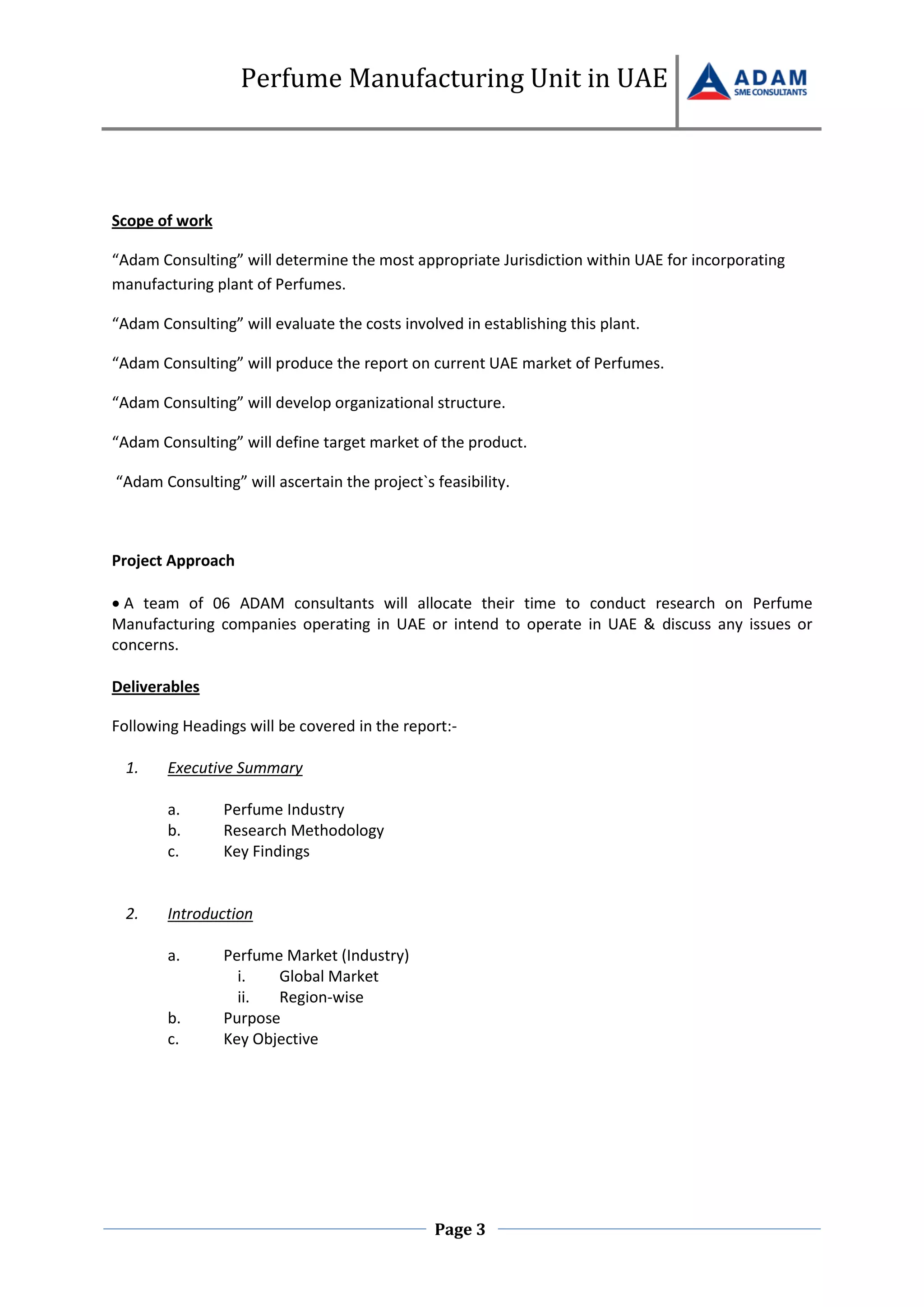 Perfume Manufacturing Pre Feasibility Report | PDF