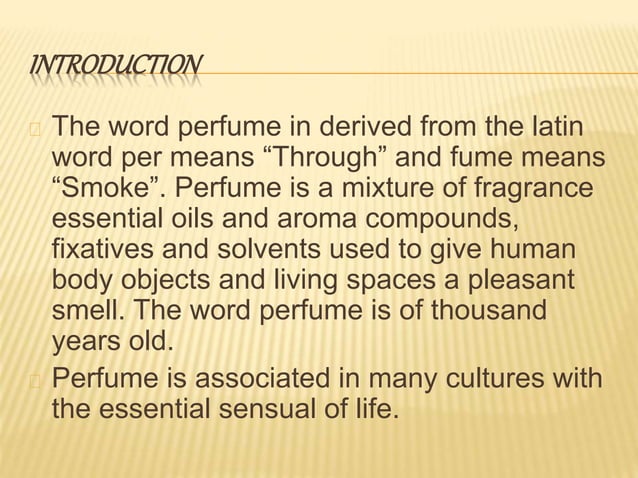 Perfumes | PPTX | Perfume and Fragrance | Beauty