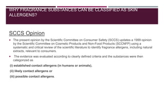 PERFUMES AND EU REGULATION CLASSIFICATION AND APPLICATION | PPTX