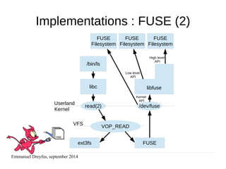 FUSE and beyond: bridging filesystems slides by Emmanuel Dreyfus | PPT
