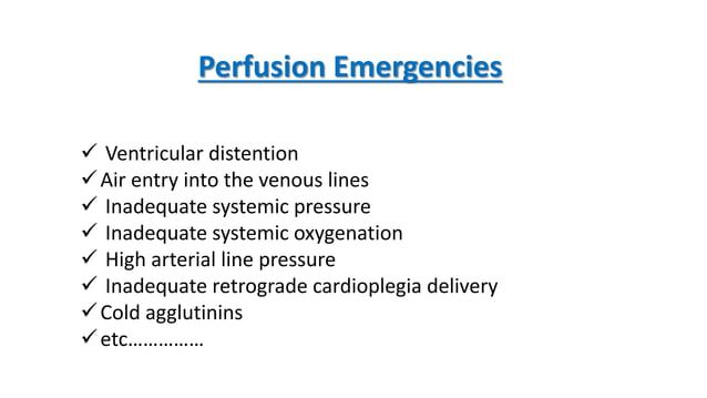 Perfusion Emergencies | PPTX | First Aid | Injuries