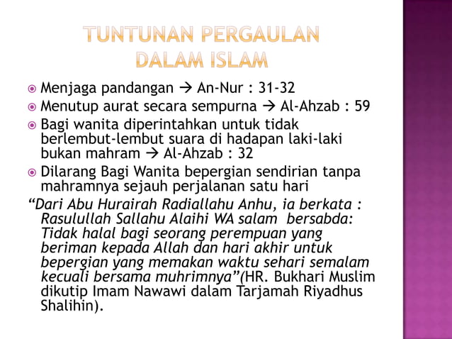Pergaulan remaja yang islami | PPTX
