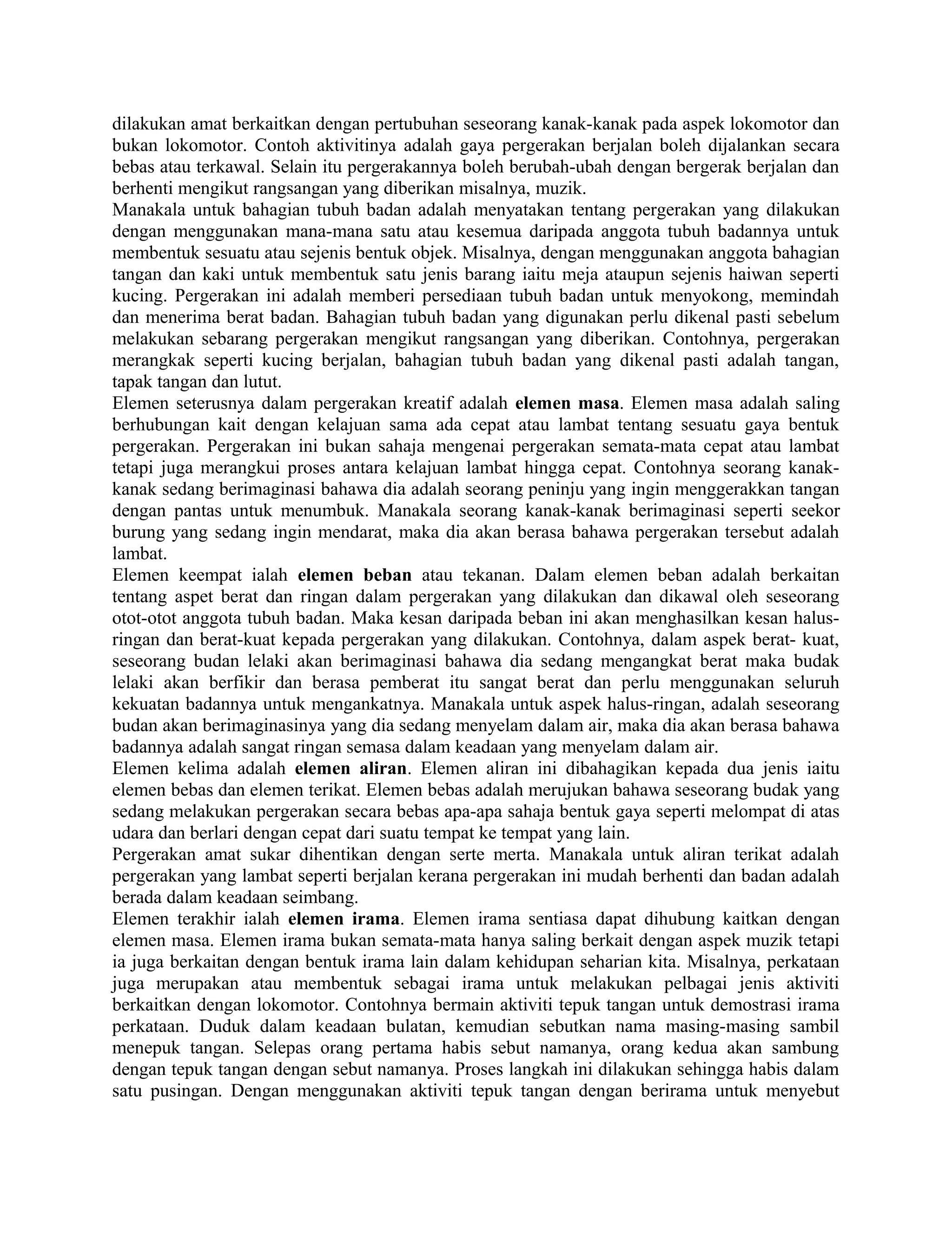 Pergerakan kreatif untuk pelajar ipgkkb | DOC
