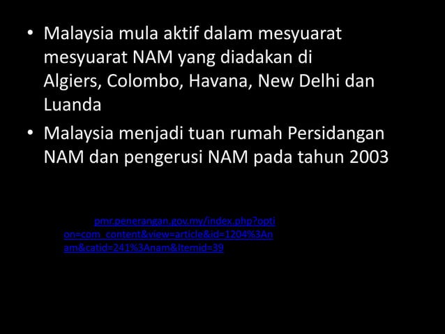 Pergerakan negara negara berkecuali (NAM) | PPTX