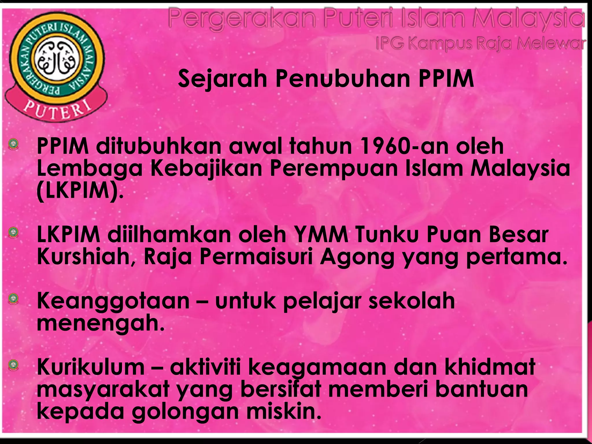Pergerakan puteri islam | PPT