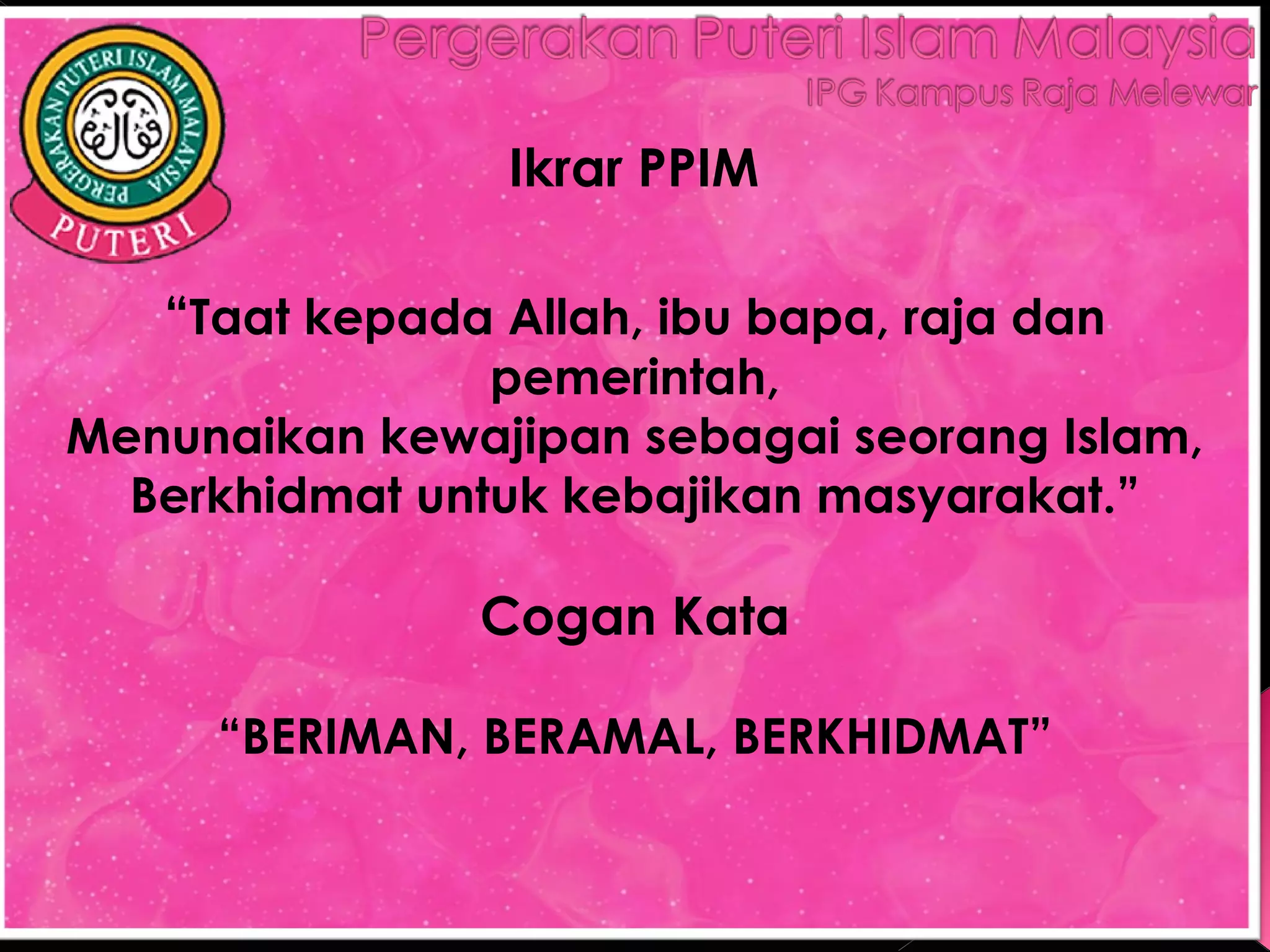 Pergerakan puteri islam | PPT