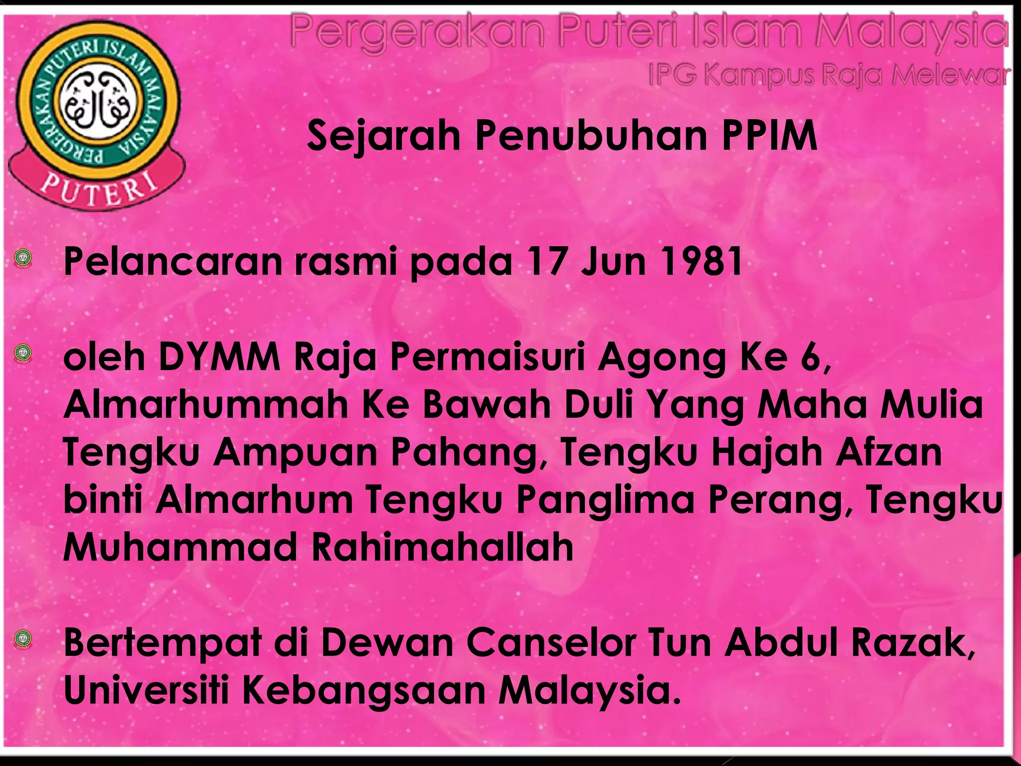 Pergerakan puteri islam | PPT