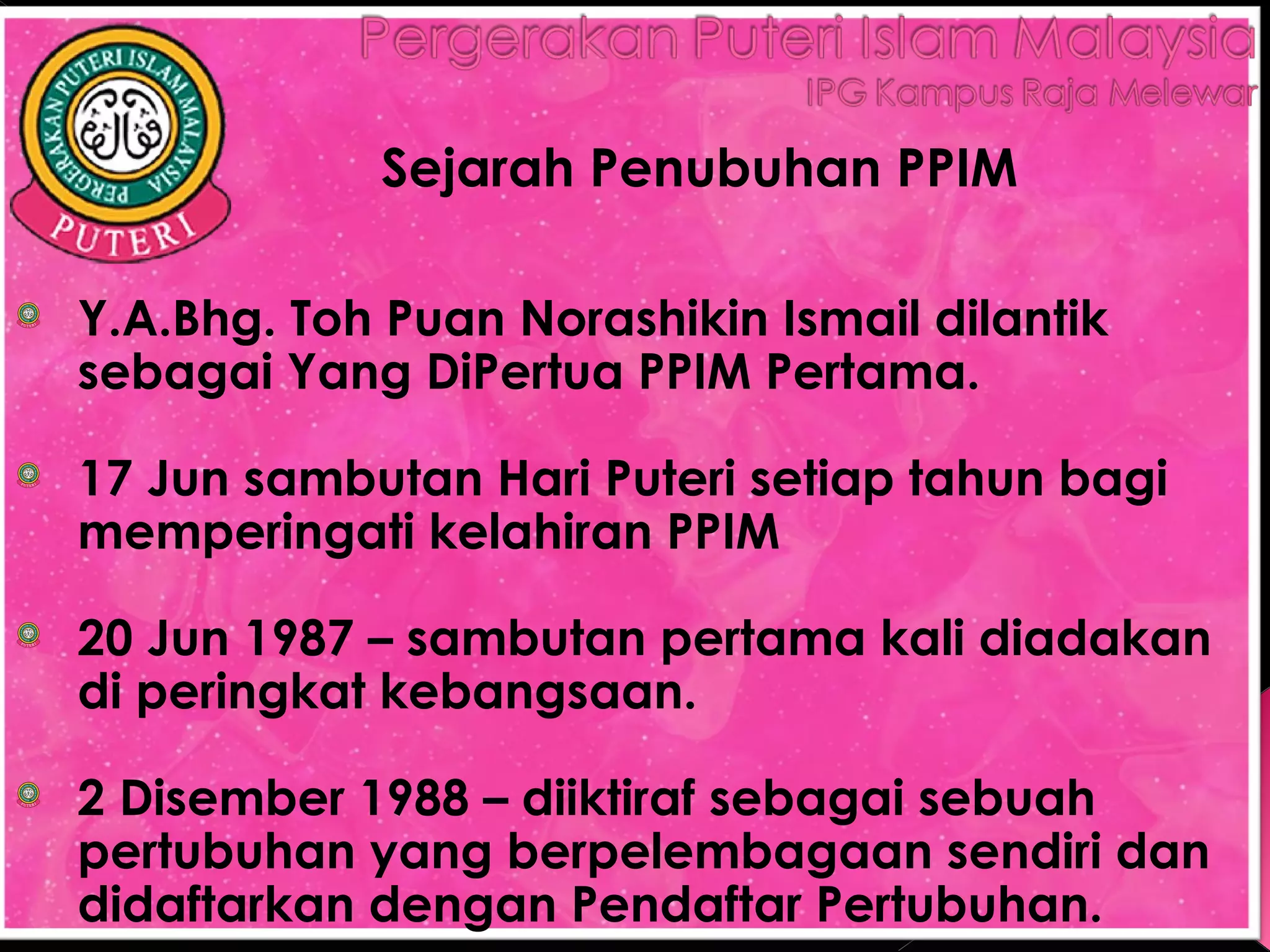 Pergerakan puteri islam | PPT