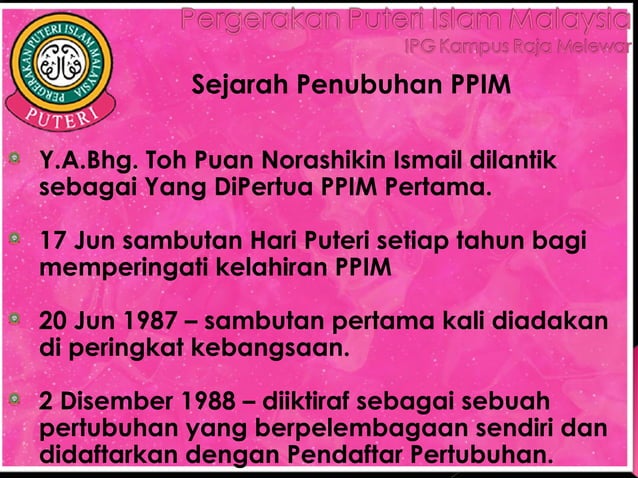 Pergerakan puteri islam | PPT