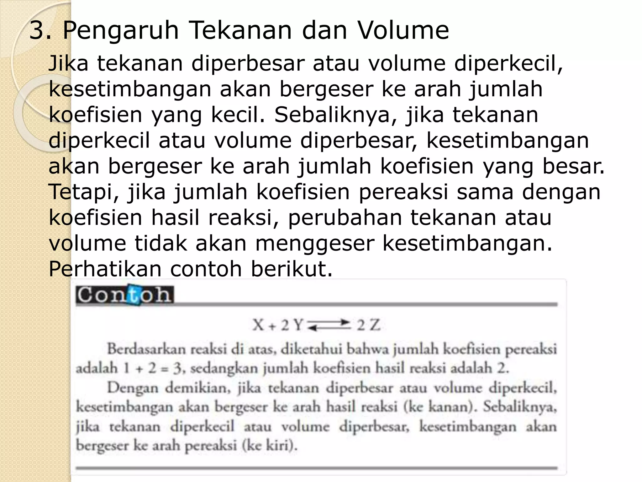 Pergeseran posisi kesetimbangan | PPT