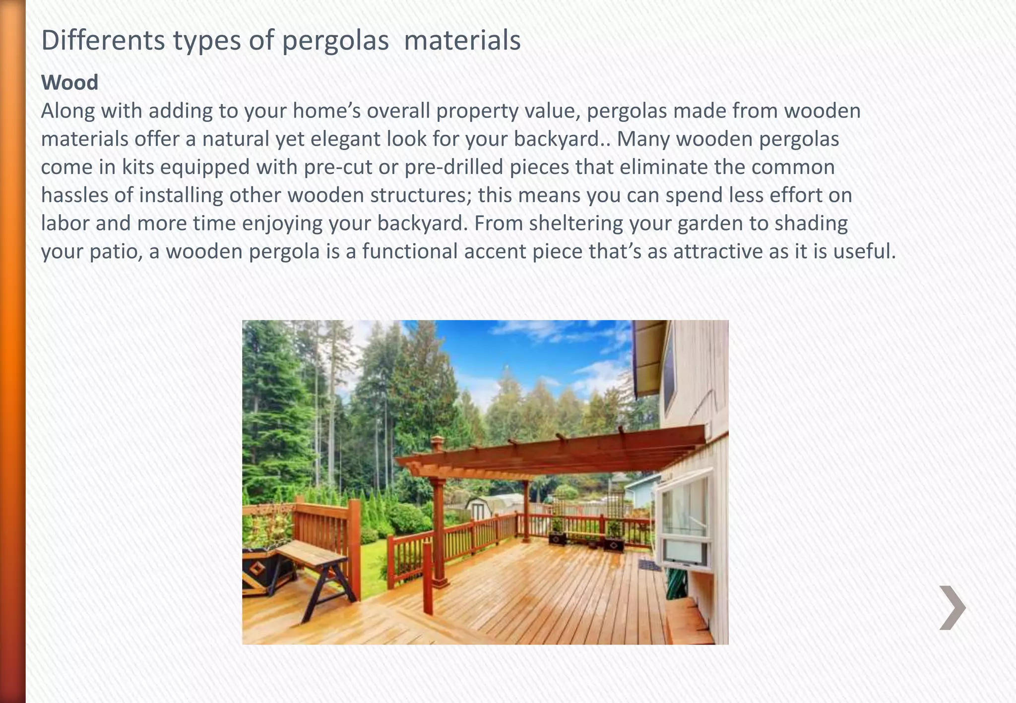 Pergola meaning, types, design and construction | PPTX