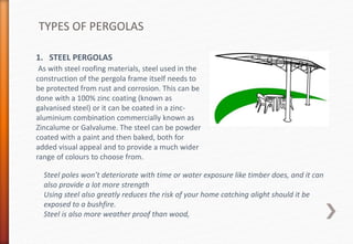 Pergola meaning, types, design and construction | PPTX