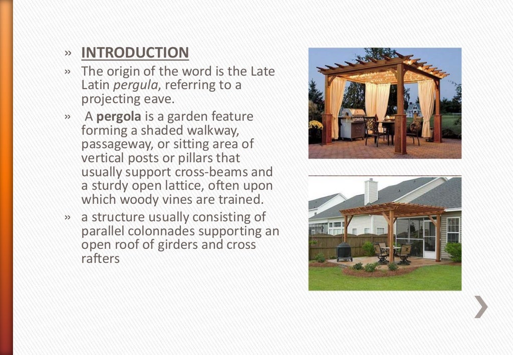 Pergola meaning, types, design and construction