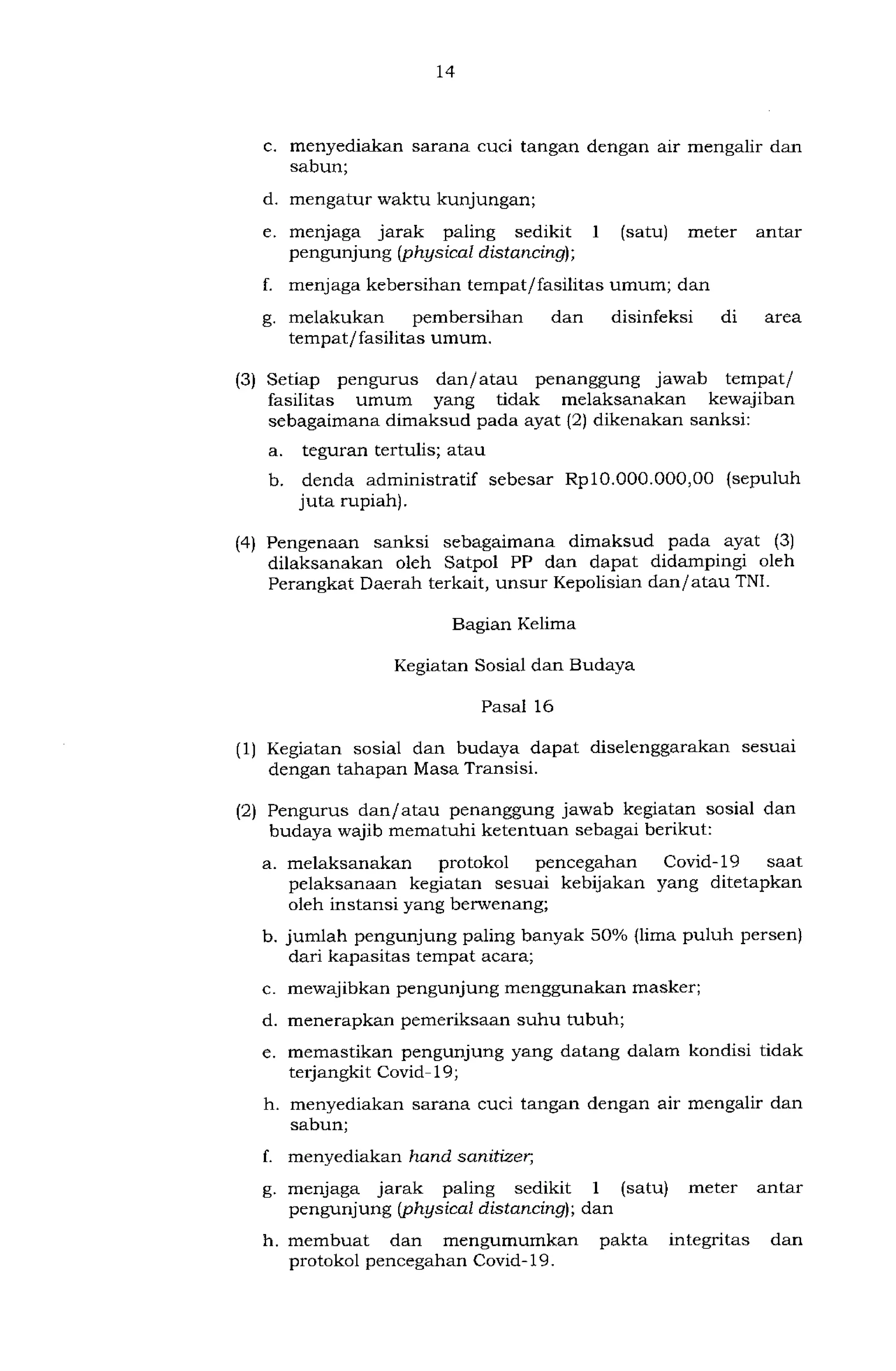 Pergub DKI No 51 tahun 2020 | PDF