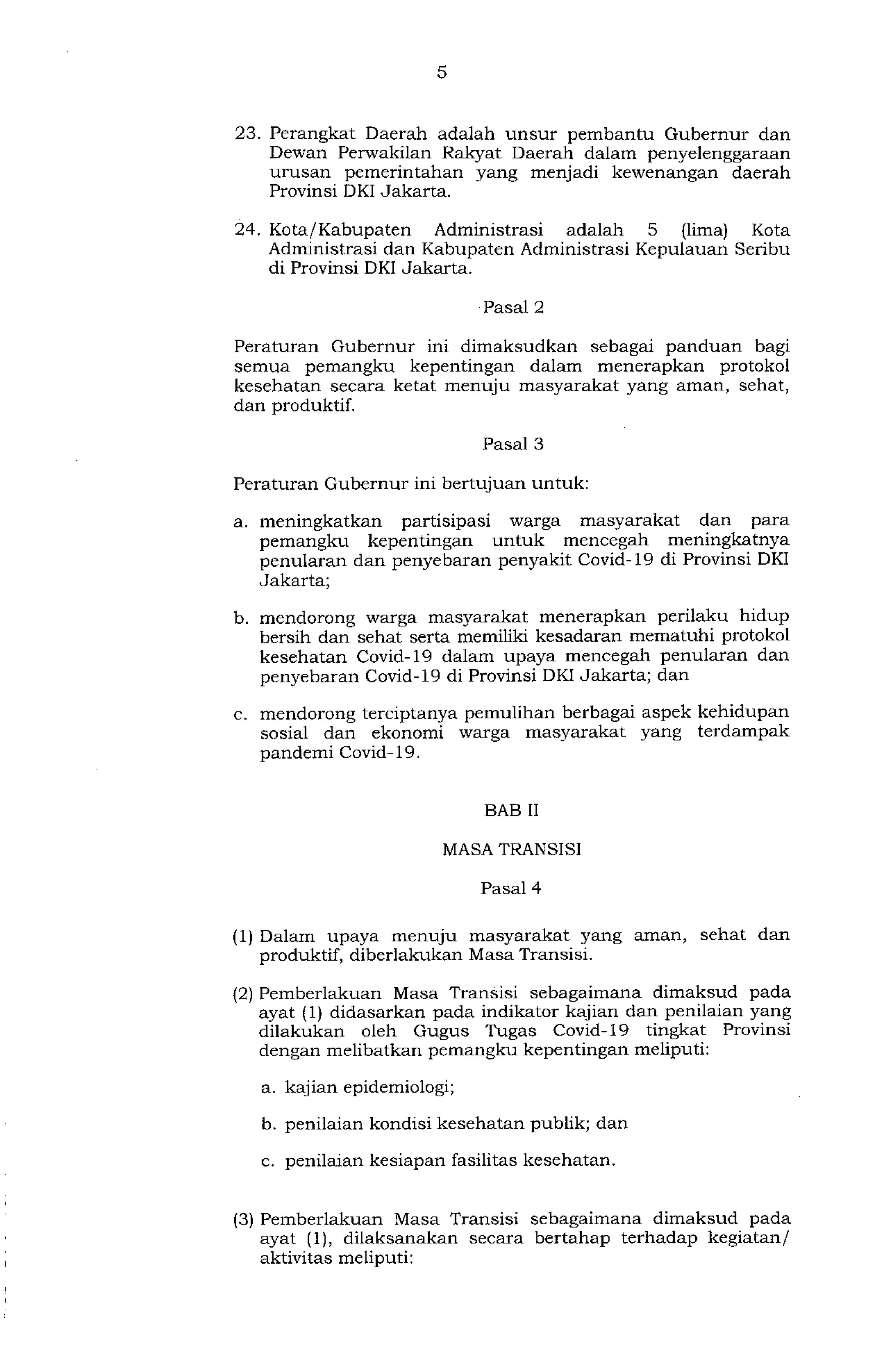 Pergub DKI No 51 tahun 2020 | PDF