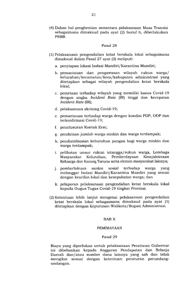 Pergub DKI No 51 tahun 2020 | PDF