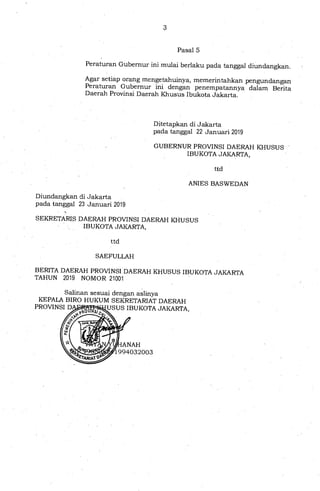 Peraturan Gubernur Nomor 6 Tahun 2019 Tentang UMSP | PDF