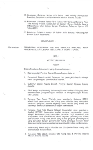 PERGUB DKI JAKARTA NOMOR 182 TAHUN 2012 TENTANG PANDUAN RANCANG KOTA ...