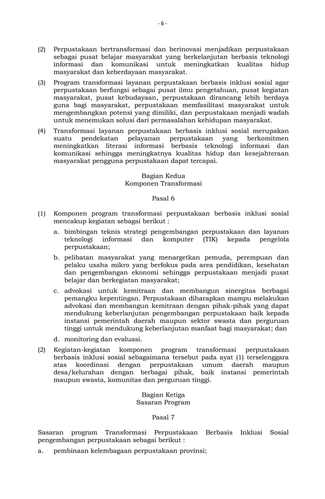 Peraturan Gubernur Kalimantan Barat Nomor 40 Tahun 2019 tentang Transformasi Perpustakaan ...