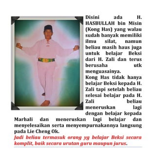 Perguruan Pencak Silat Beksi Tradisional H Hasbullah | PDF