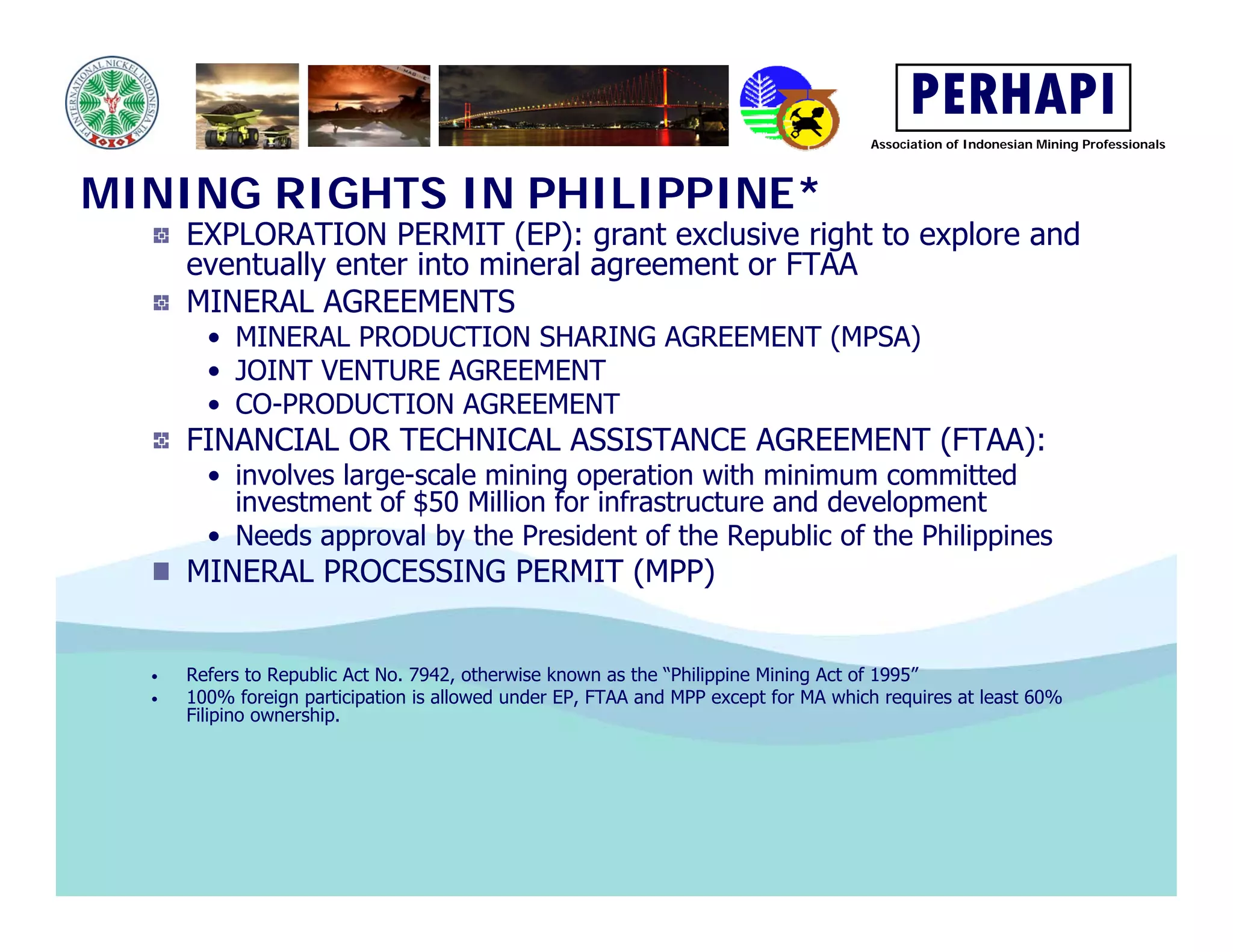 PHILIPPINES MINING RIGHTS | PDF