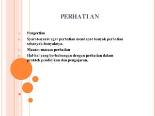 Perhatian Tugas Pendidikan | PPT