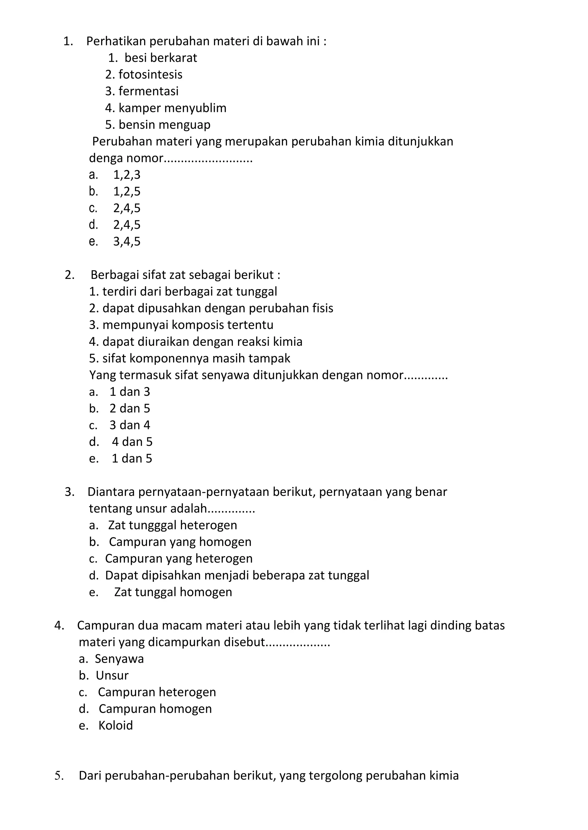 Soal Kimia 3 SMK 2011 | DOCX